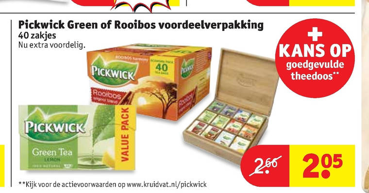 Pickwick thee folder aanbieding bij Kruidvat - details