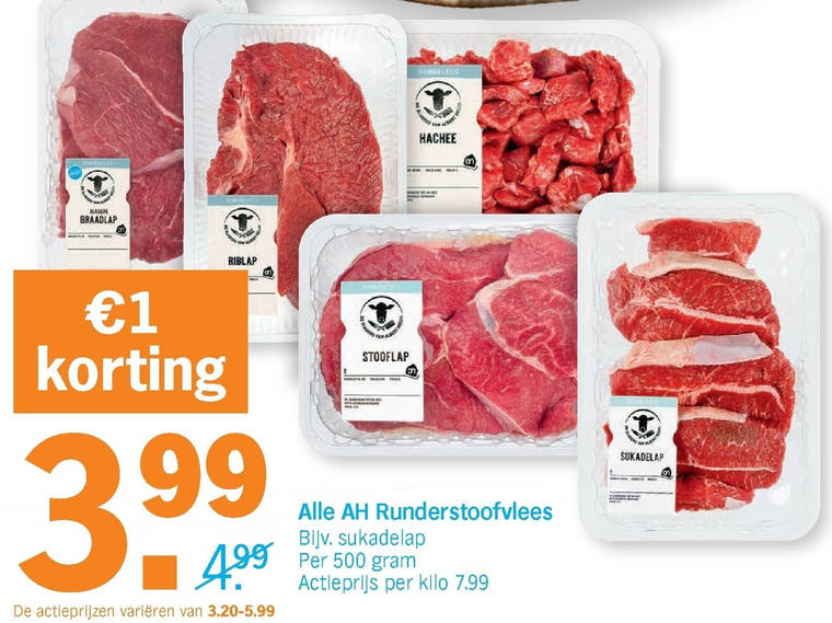 stoofvlees folder aanbieding bij Albert Heijn - details