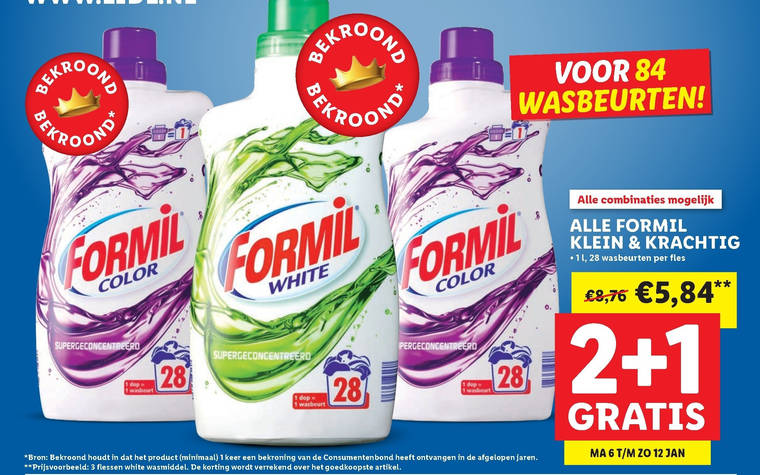 Formil wasmiddel folder aanbieding bij Lidl - details