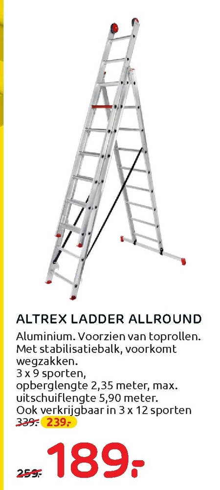 Altrex ladder folder aanbieding bij Praxis - details
