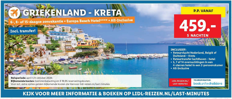 vakantie folder aanbieding bij Lidl - details