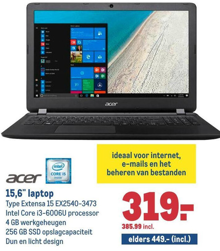 Acer notebook folder aanbieding bij Makro - details