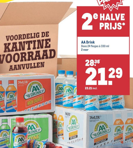AA sportdrank folder aanbieding bij Makro - details