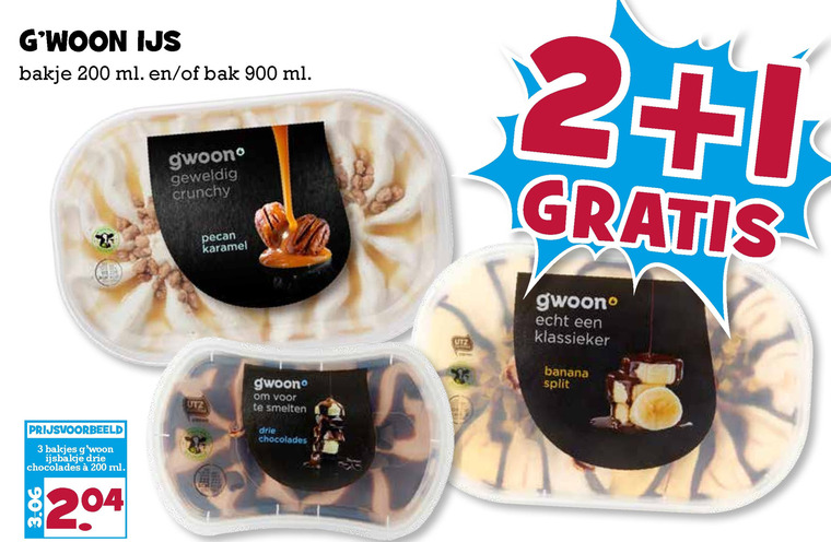 Gwoon ijsbekers, ijsspecialiteit folder aanbieding bij Boons Markt ...