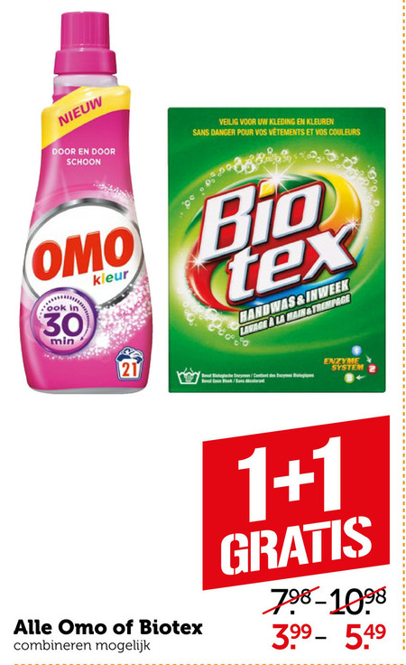 Omo handwasmiddel, wasmiddel folder aanbieding bij Coop - details