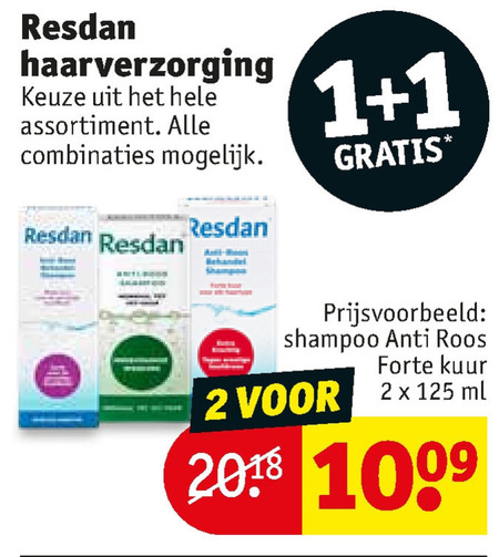 Resdan shampoo folder aanbieding bij Kruidvat - details