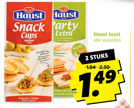 Haust toast folder aanbieding bij Boni - details