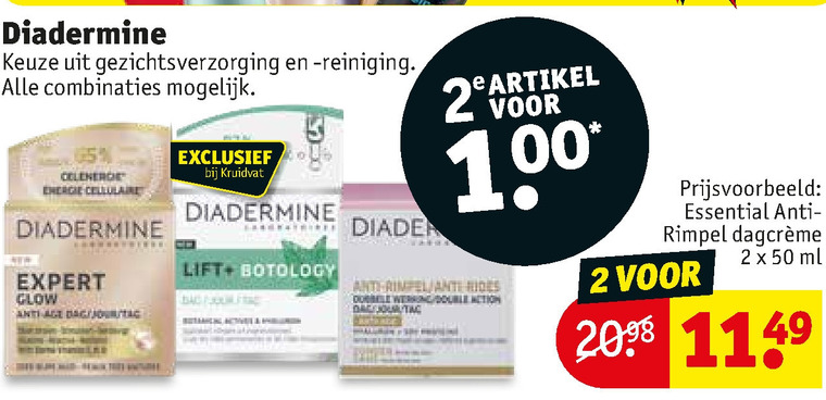 Diadermine nachtcreme, gezichtsreiniging folder aanbieding bij Kruidvat ...