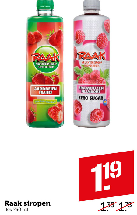 Raak limonadesiroop folder aanbieding bij Coop - details