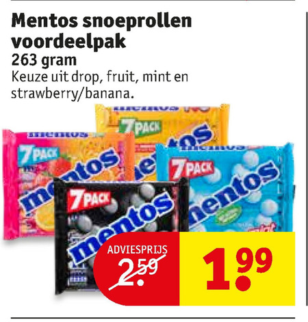 Mentos snoep folder aanbieding bij Kruidvat - details