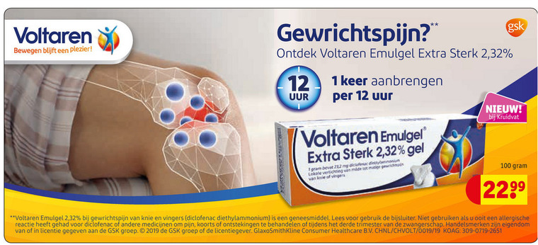 Voltaren pijnremmer folder aanbieding bij Kruidvat - details
