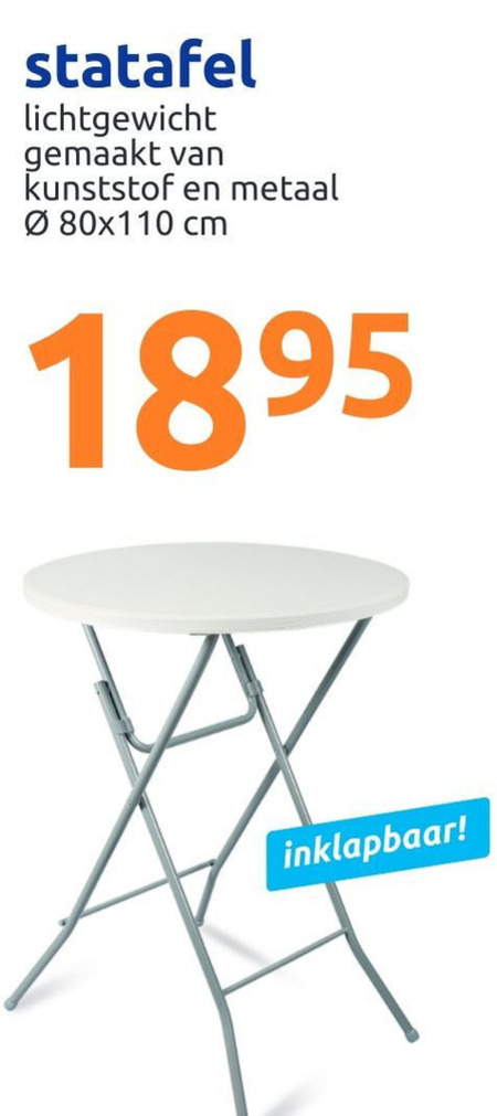 statafel folder aanbieding bij Action - details