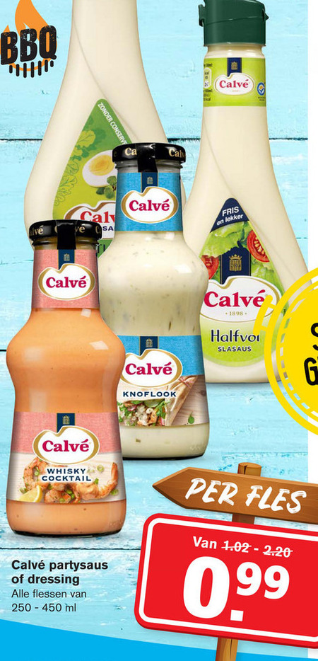 Calve snacksaus, slasaus folder aanbieding bij Hoogvliet - details