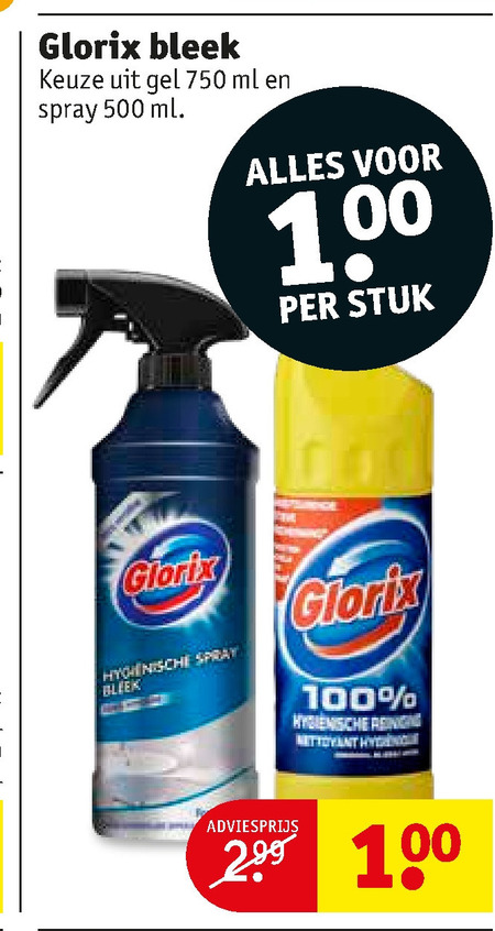 Glorix bleekmiddel folder aanbieding bij Kruidvat - details
