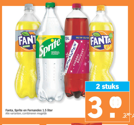 Fernandes frisdrank folder aanbieding bij Albert Heijn - details