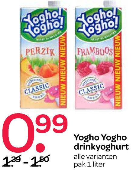 Yogho Yogho drinkyoghurt folder aanbieding bij Spar - details
