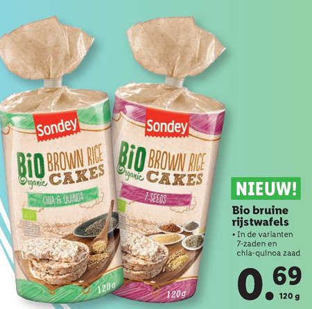 Sondey rijstwafels folder aanbieding bij Lidl - details
