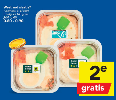 Westland slaatje folder aanbieding bij Deen - details