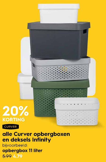 Curver opbergdoos folder aanbieding bij Blokker - details