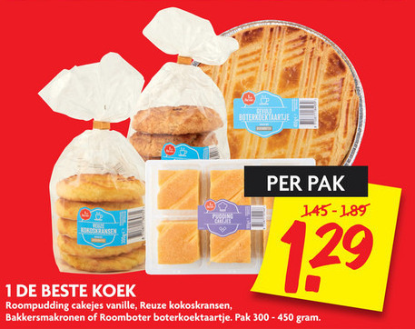 cakejes, boterkoek folder aanbieding bij Dekamarkt - details