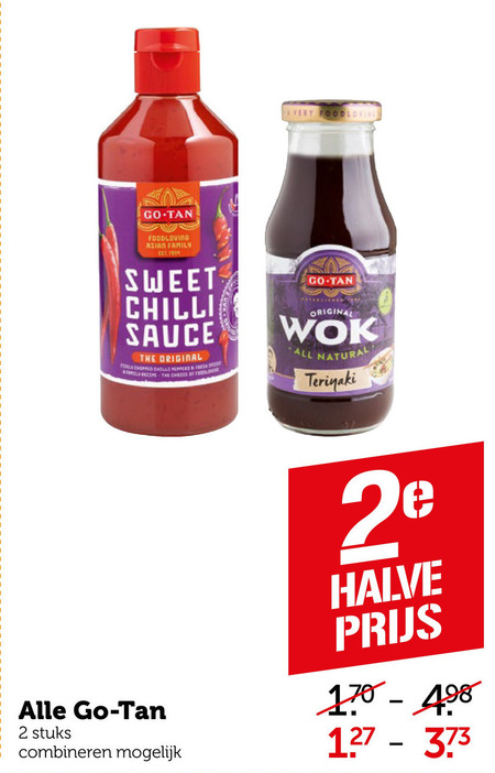 Go-Tan woksaus, kroepoek folder aanbieding bij Coop - details