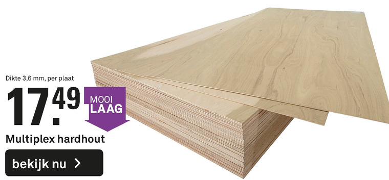 multiplex plaat folder aanbieding bij Karwei - details