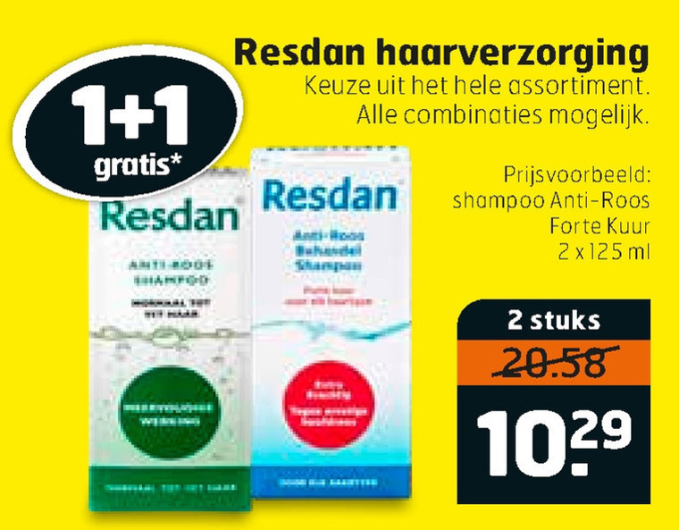 Resdan shampoo folder aanbieding bij Trekpleister - details