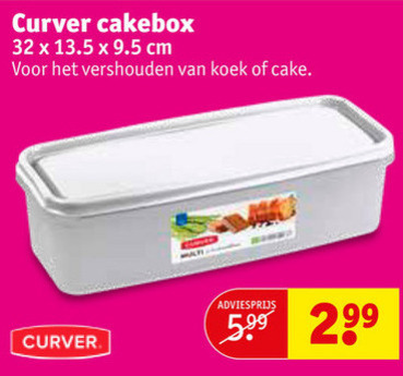 Curver cakebox folder aanbieding bij Kruidvat - details