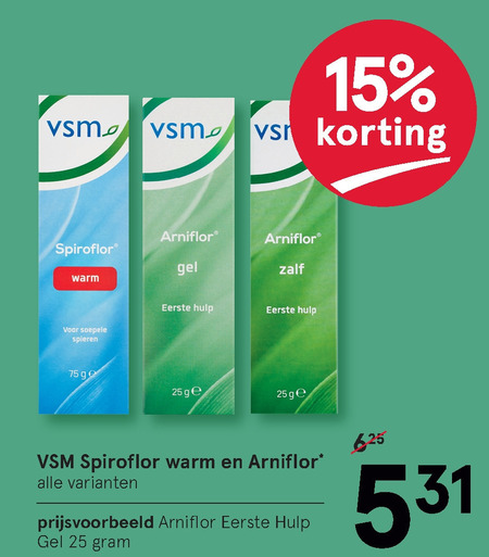 VSM spierbalsem folder aanbieding bij Etos - details
