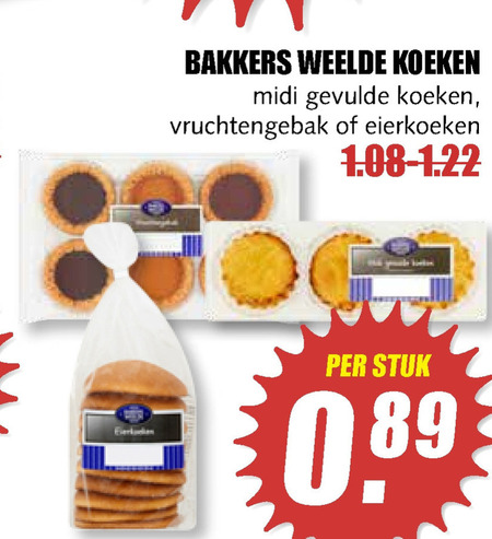 Bakkers Weelde koek, gevulde koeken folder aanbieding bij MCD Supermarkt Basis - details