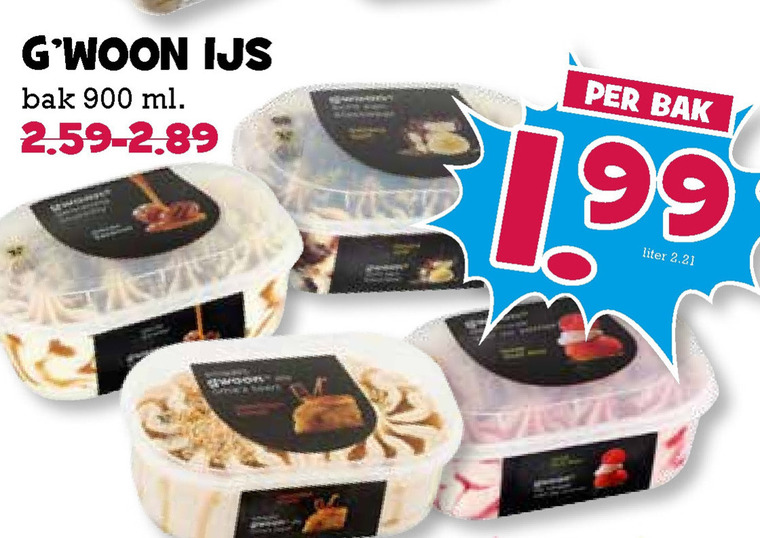 Gwoon ijsspecialiteit folder aanbieding bij Boons Markt - details