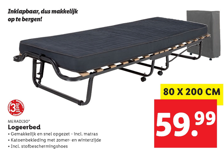 Meradiso logeerbed folder aanbieding bij Lidl - details