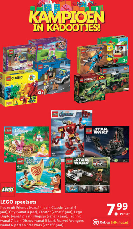lego technic, lego city folder aanbieding bij Lidl - details