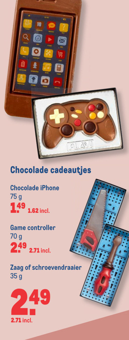 chocolade, sinterklaassnoep folder aanbieding bij Makro - details