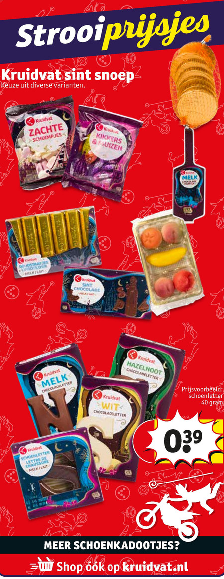 chocoladeletter, sinterklaassnoep folder aanbieding bij Kruidvat - details