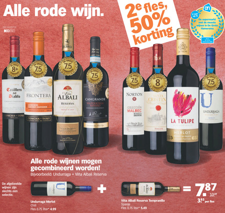 Alle merken rode wijn folder aanbieding bij Albert Heijn - details