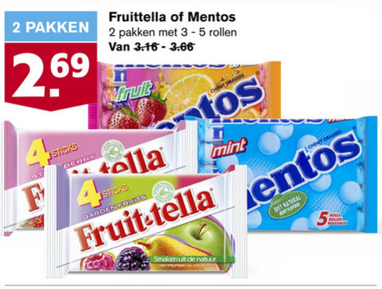 Fruit-Tella snoep folder aanbieding bij Hoogvliet - details