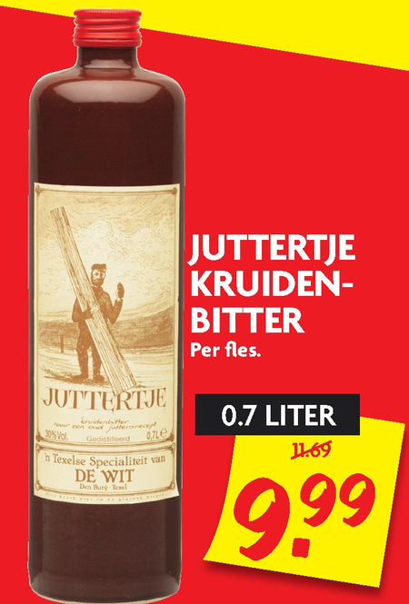 Juttertje kruidenbitter folder aanbieding bij Dekamarkt - details