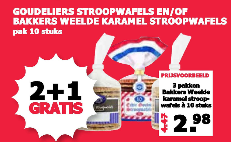 Goudeliers stroopwafels folder aanbieding bij MCD Supermarkt Basis - details