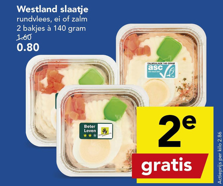 Westland slaatje folder aanbieding bij Deen - details