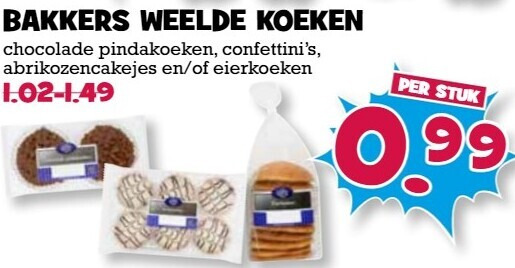Bakkers Weelde koek, eierkoek folder aanbieding bij Boons Markt - details