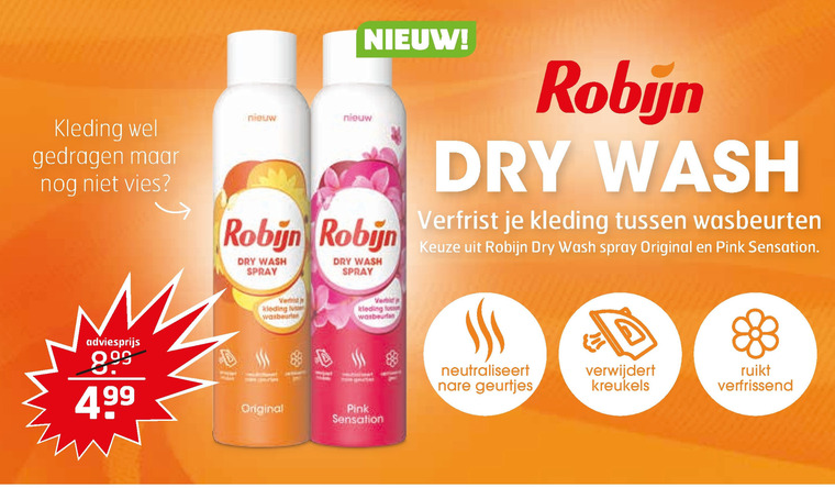 Robijn wasmiddel folder aanbieding bij Trekpleister - details