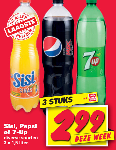 Pepsi frisdrank, cola folder aanbieding bij Nettorama - details