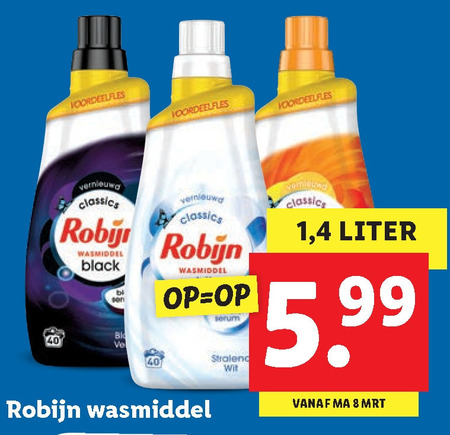 Robijn wasmiddel folder aanbieding bij Lidl - details