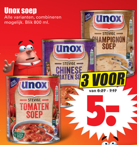 Unox soep folder aanbieding bij Dirk - details