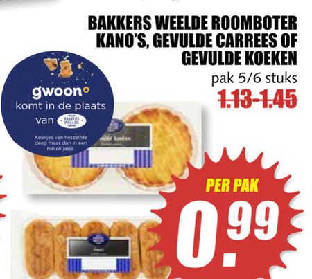 Bakkers Weelde gevulde koeken, koek folder aanbieding bij MCD Supermarkt Basis - details