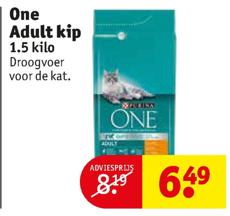 One kattenvoer folder aanbieding bij Kruidvat - details