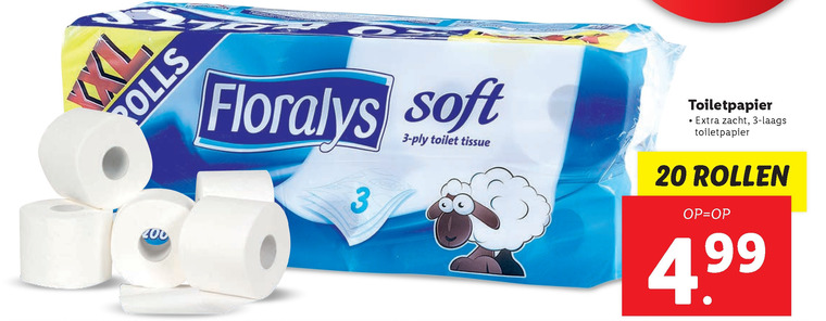Floralys toiletpapier folder aanbieding bij Lidl - details