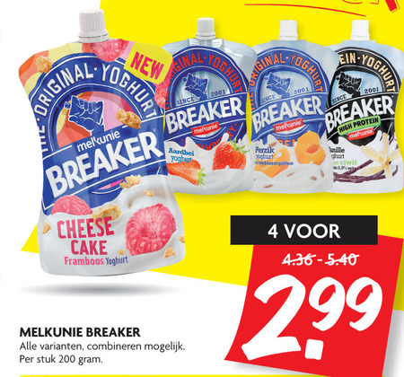 Melkunie zuivelsnack folder aanbieding bij Dekamarkt - details
