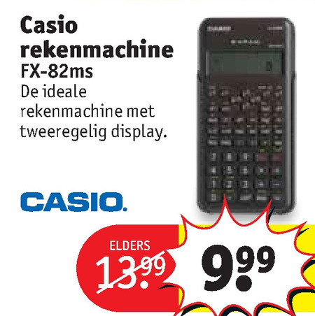 Casio rekenmachine folder aanbieding bij Kruidvat - details